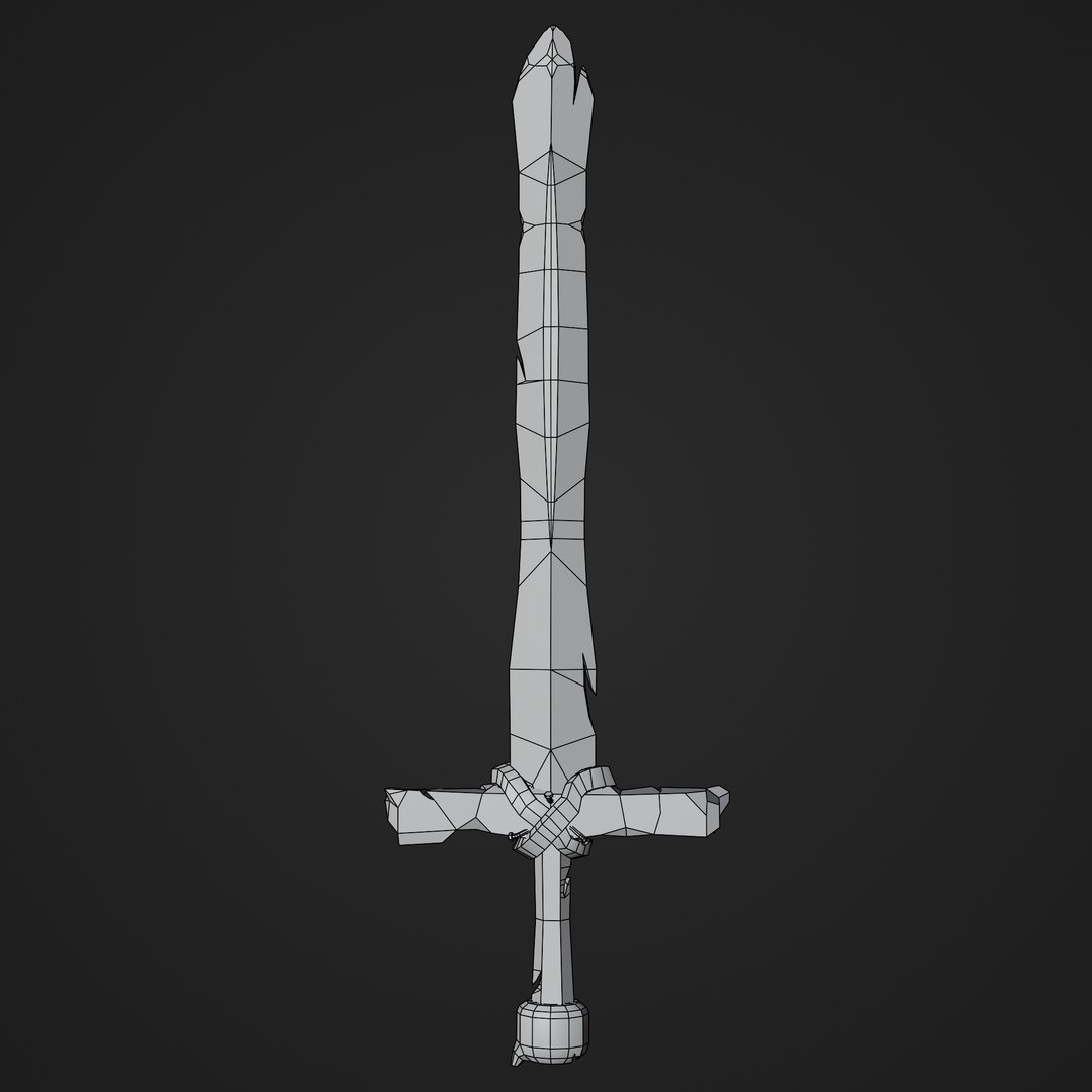 Stylized Lowpoly Wooden Sword Model - TurboSquid 2176837