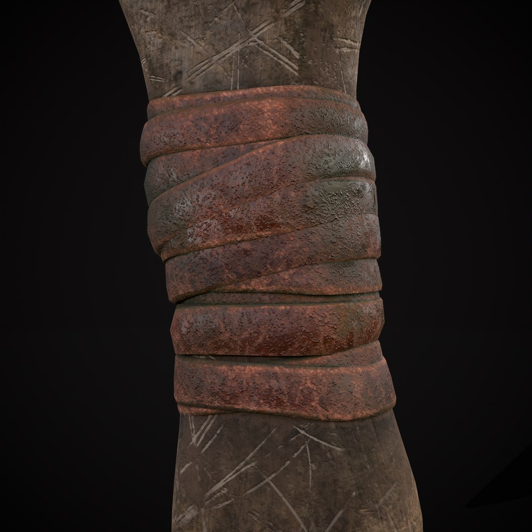 3D Model Mini Bearded Hand Axe - TurboSquid 2034998