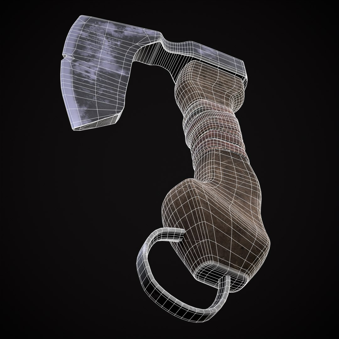 3D Model Mini Bearded Hand Axe - TurboSquid 2034998