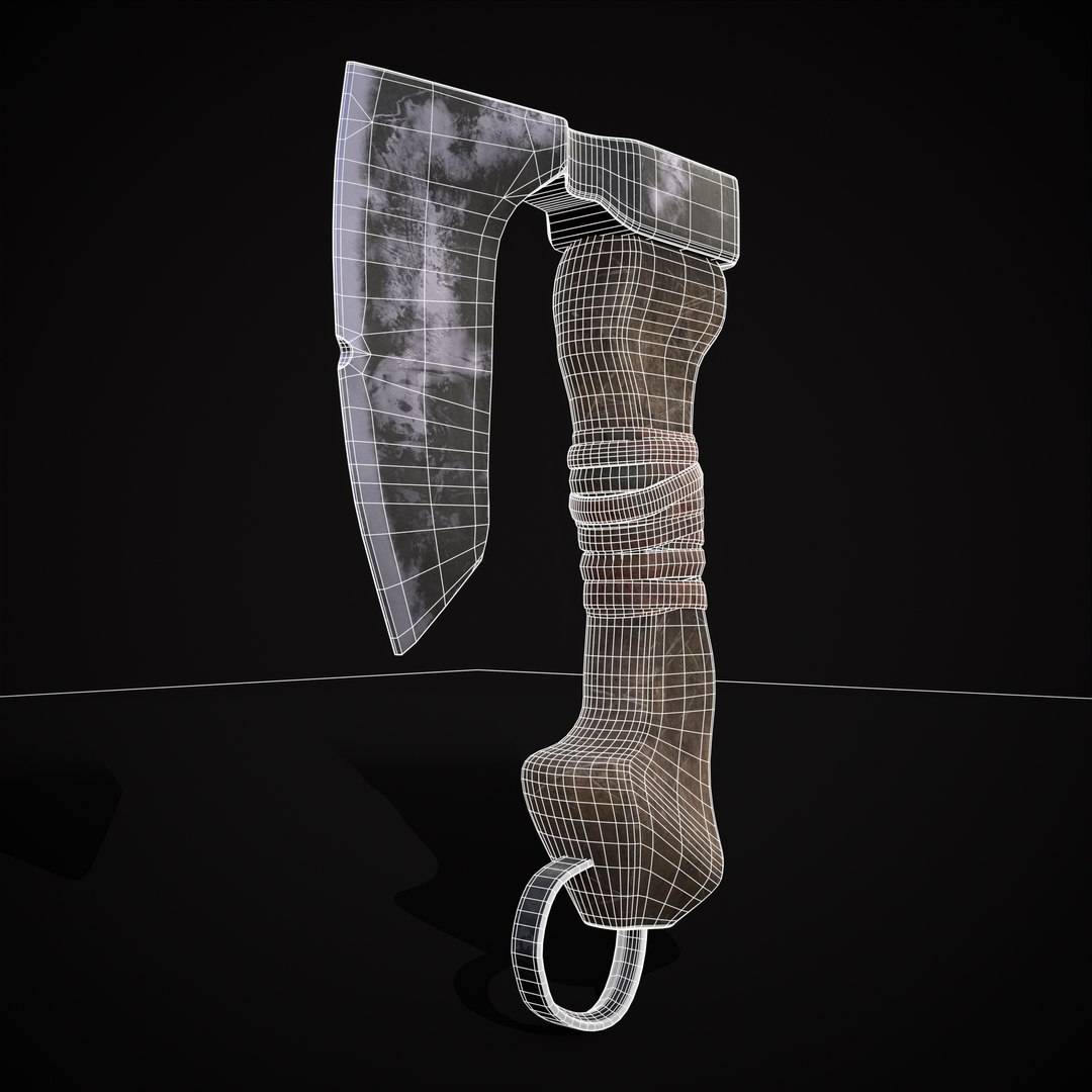 3D Model Mini Bearded Hand Axe - TurboSquid 2034998
