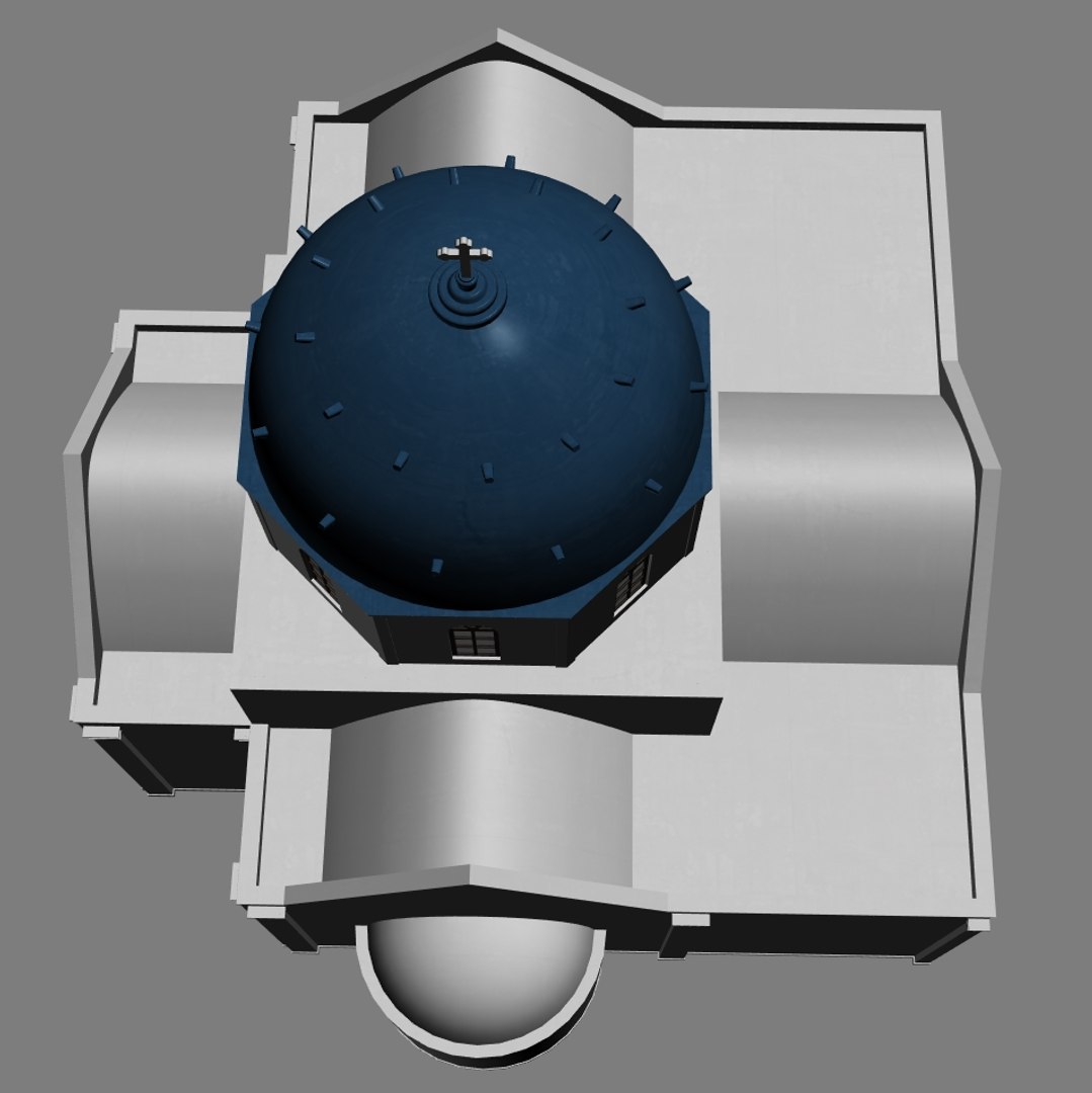 3D Model Greek Church - TurboSquid 1547895