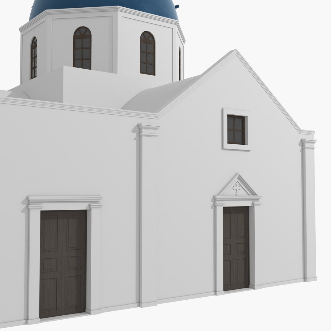 3D Model Greek Church - TurboSquid 1547895