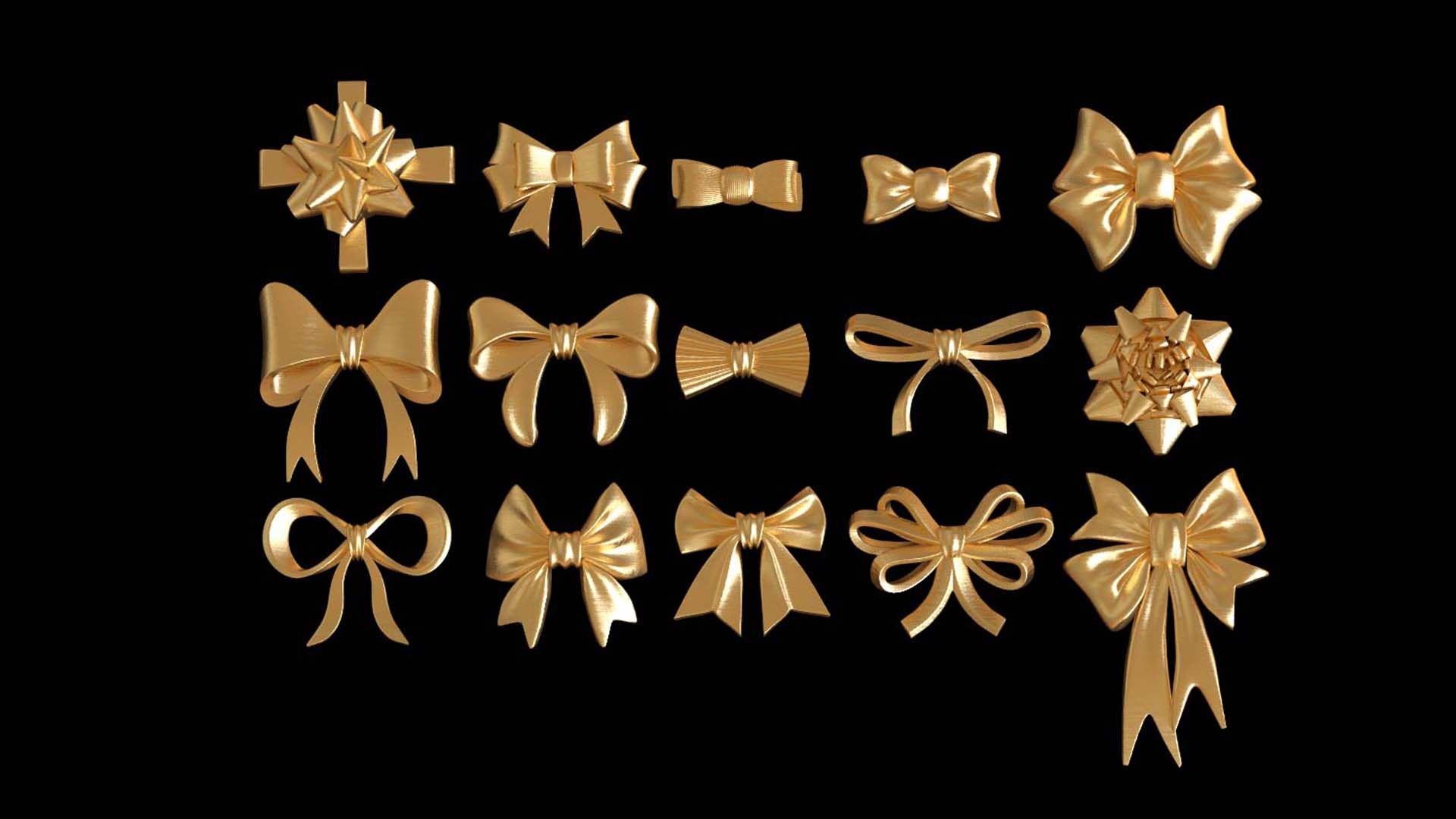 3D BOWS - TurboSquid 2063809