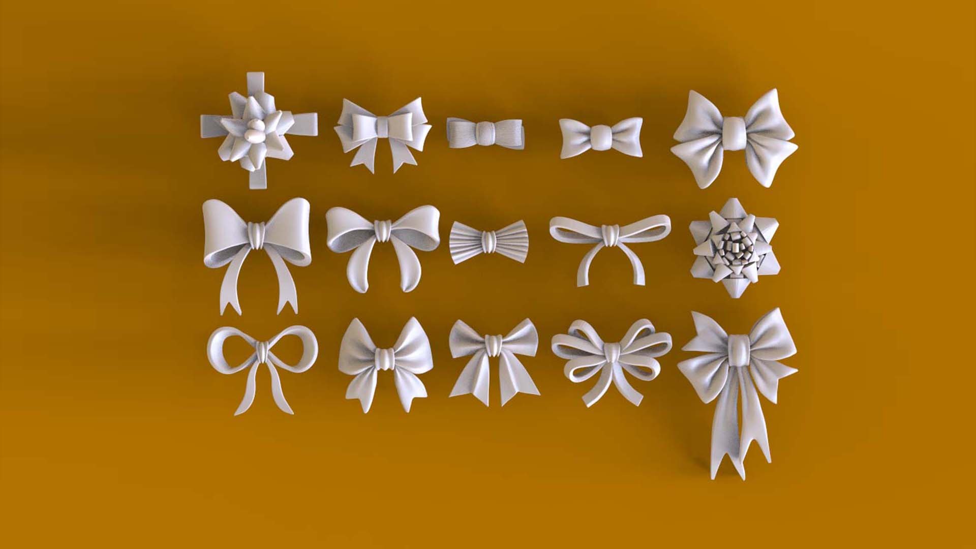 3D BOWS - TurboSquid 2063809