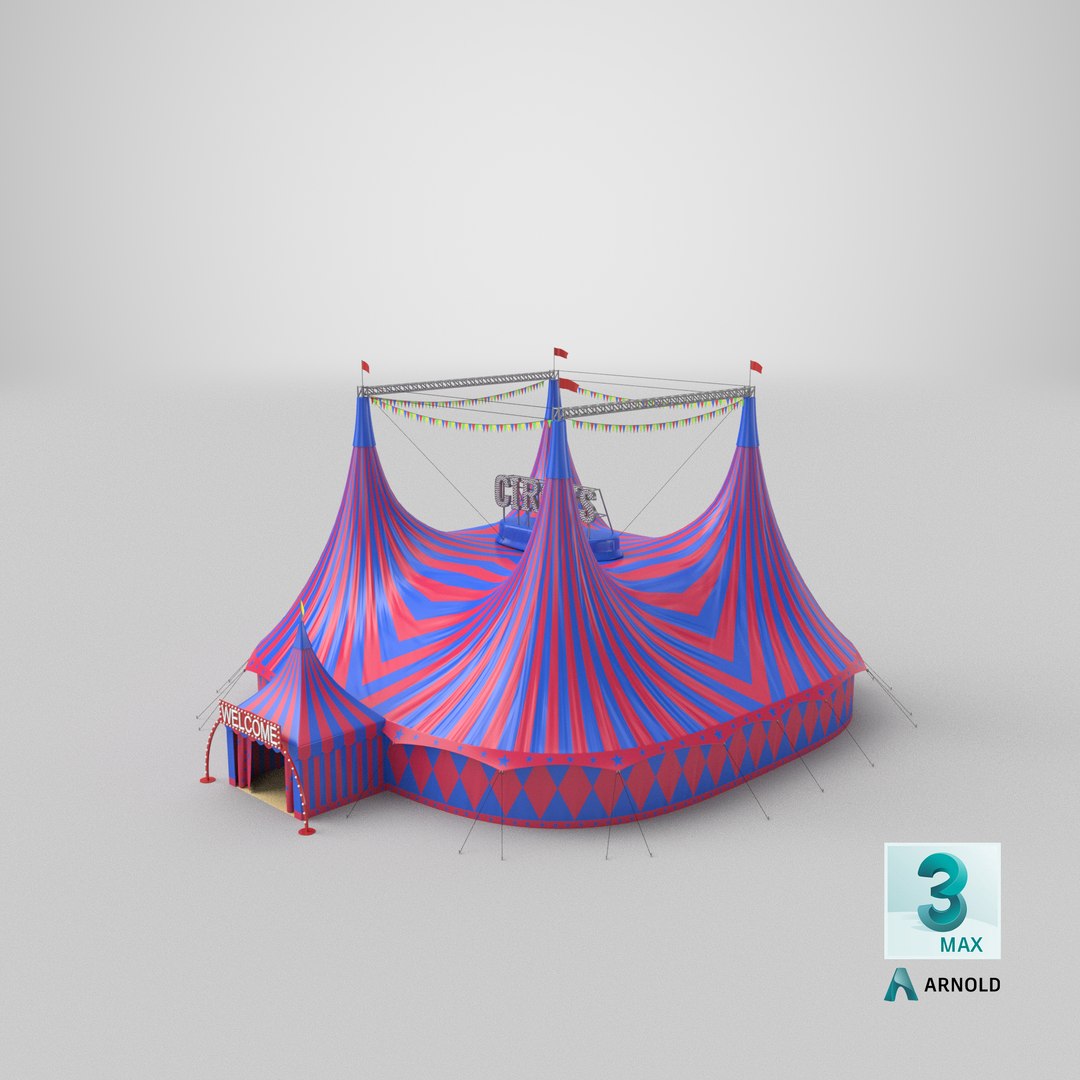 Interior And Exterior Circus Tent 02 3D model - TurboSquid 2078874