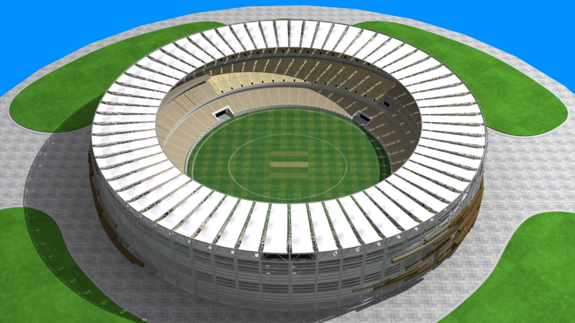 Perth Optus Cricket Stadium Model - TurboSquid 2209307
