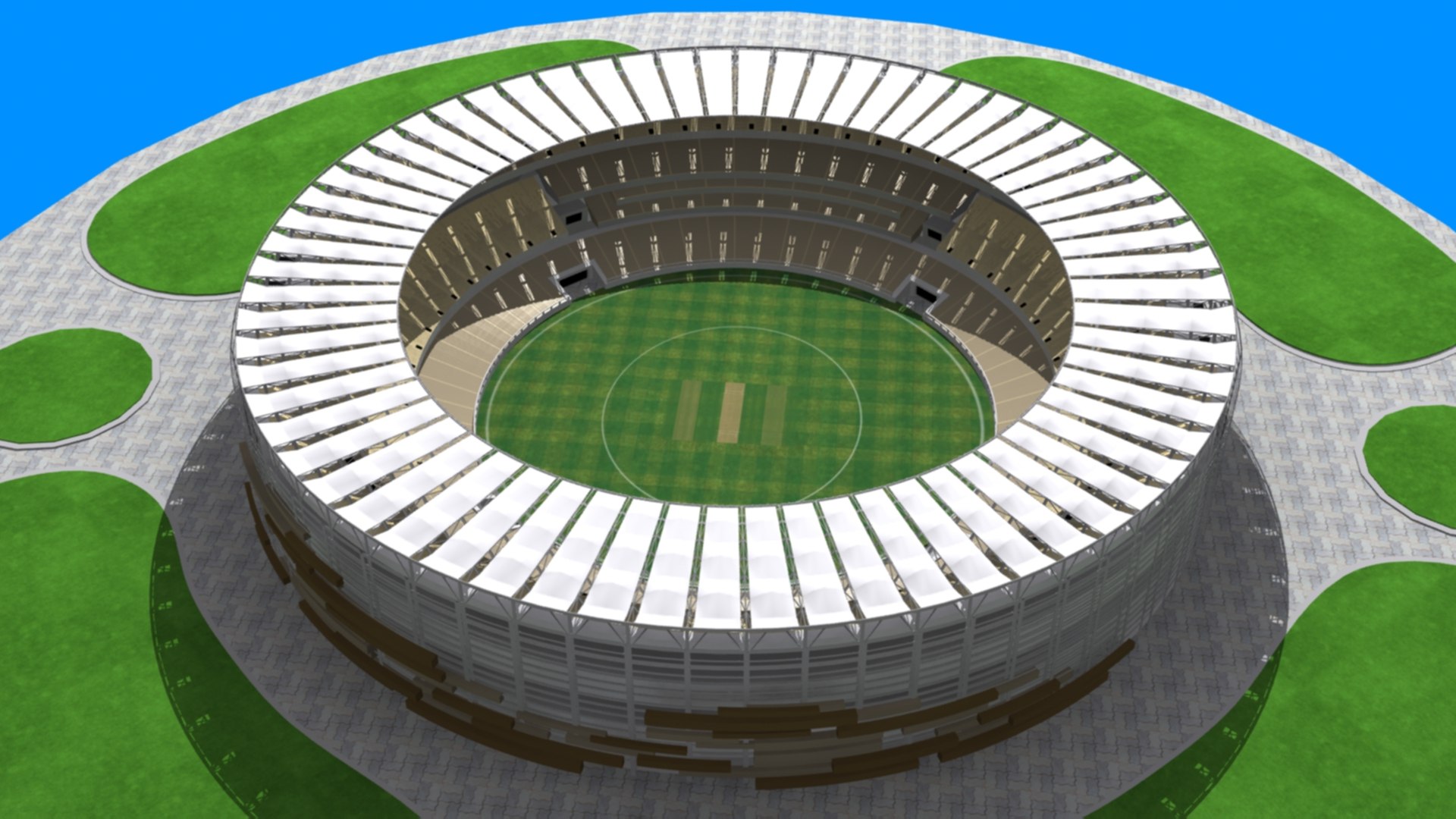 Perth Optus Cricket Stadium Model - TurboSquid 2209307