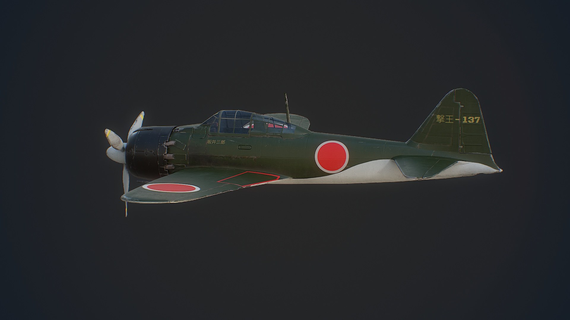 Mitsubishi A6M5 Zero Model - TurboSquid 1777547
