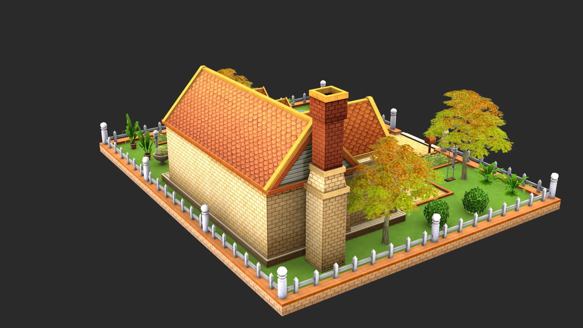 Cartoon House Model - TurboSquid 1747799