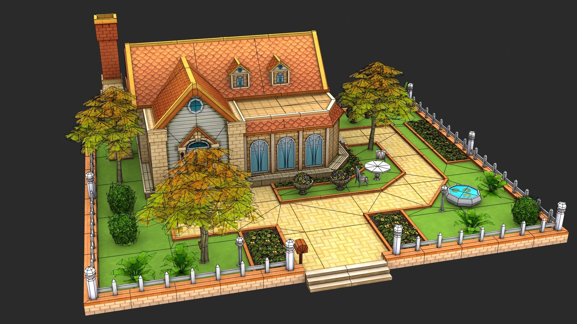 Cartoon House Model - TurboSquid 1747799