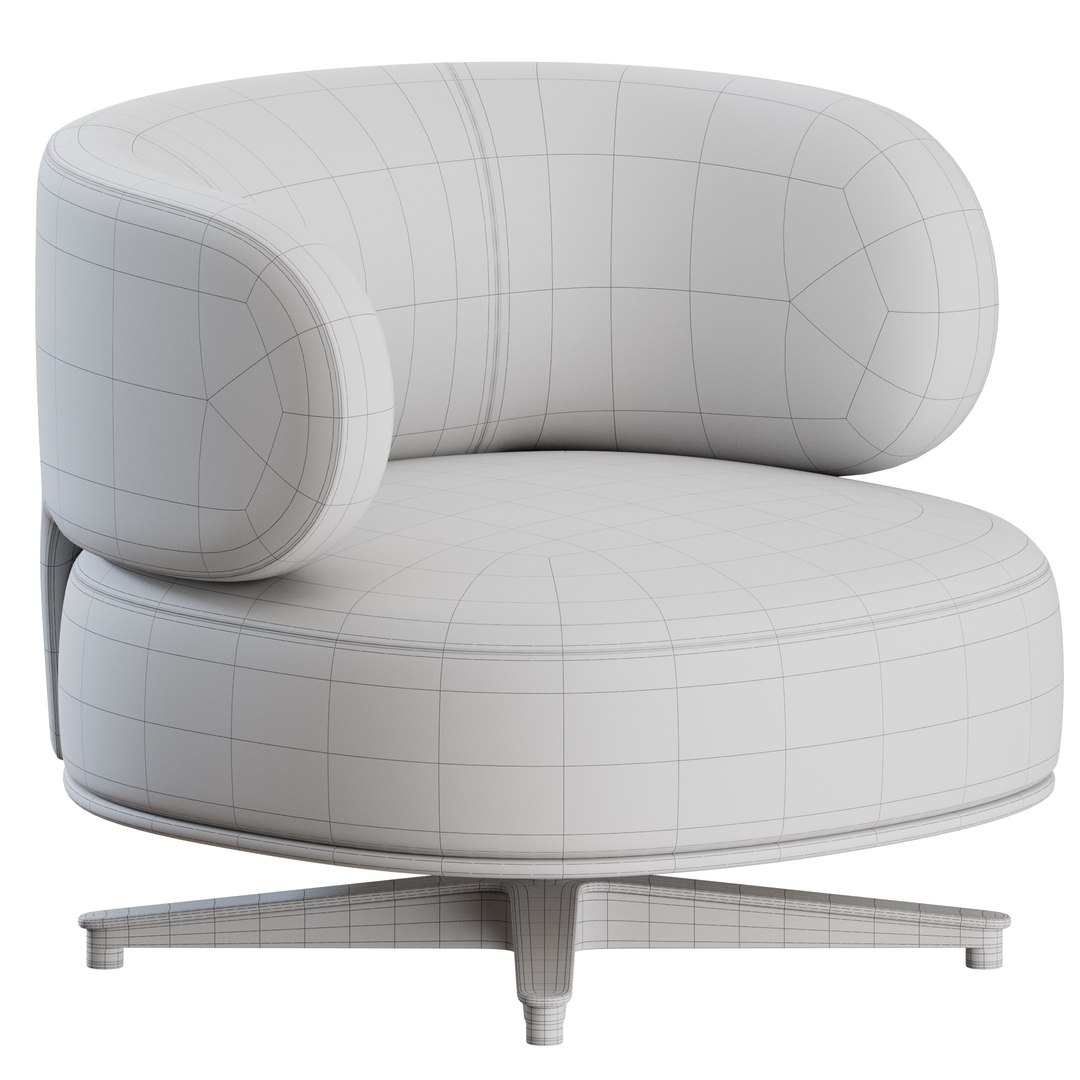 AKIKO Lounge Swivel Armchair By Gallotti And Radice 3D Model - TurboSquid 2072551