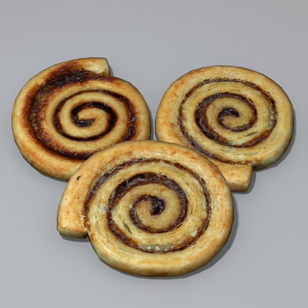 3d Obj Cinnamon Swirl