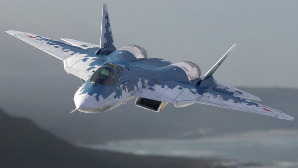 modelo 3d Vuelo Sukhoi SU 57 Camo - TurboSquid 1640785
