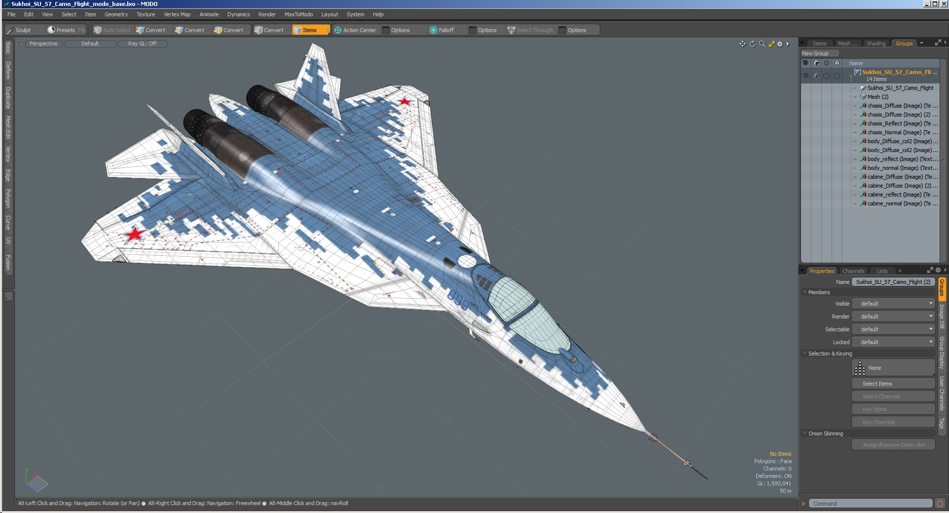 Sukhoi su 57 camo 3D model - TurboSquid 1640785