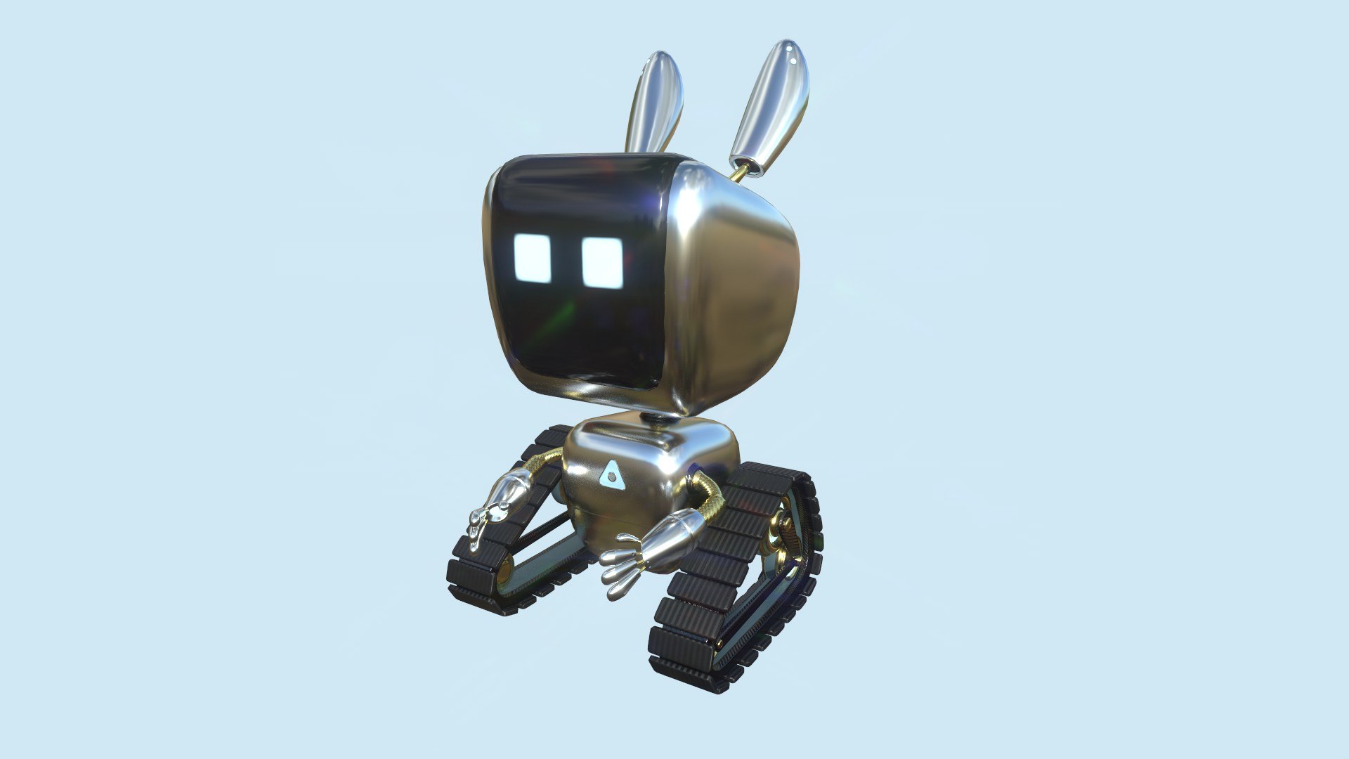 Cute Robot 05 Aluminum - Character SciFi Design 3D - TurboSquid 1770227