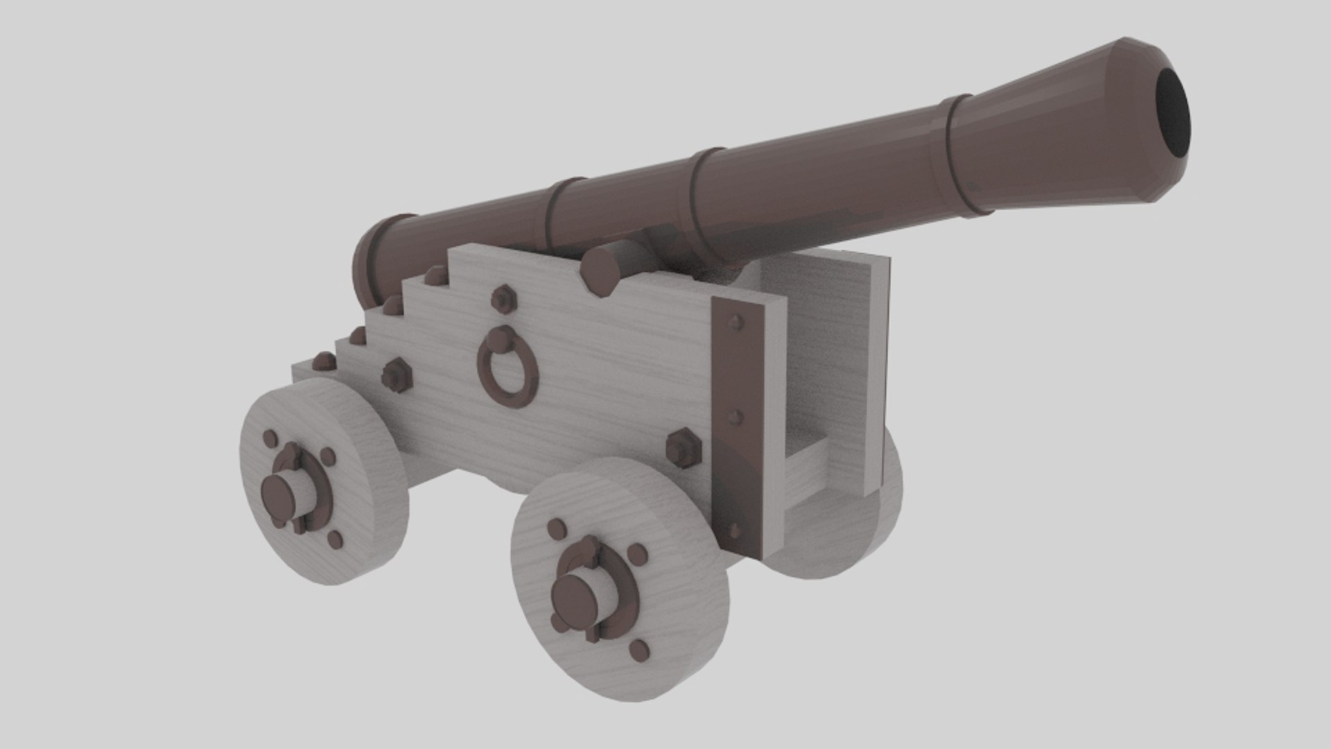 3d Cannon Ready Model