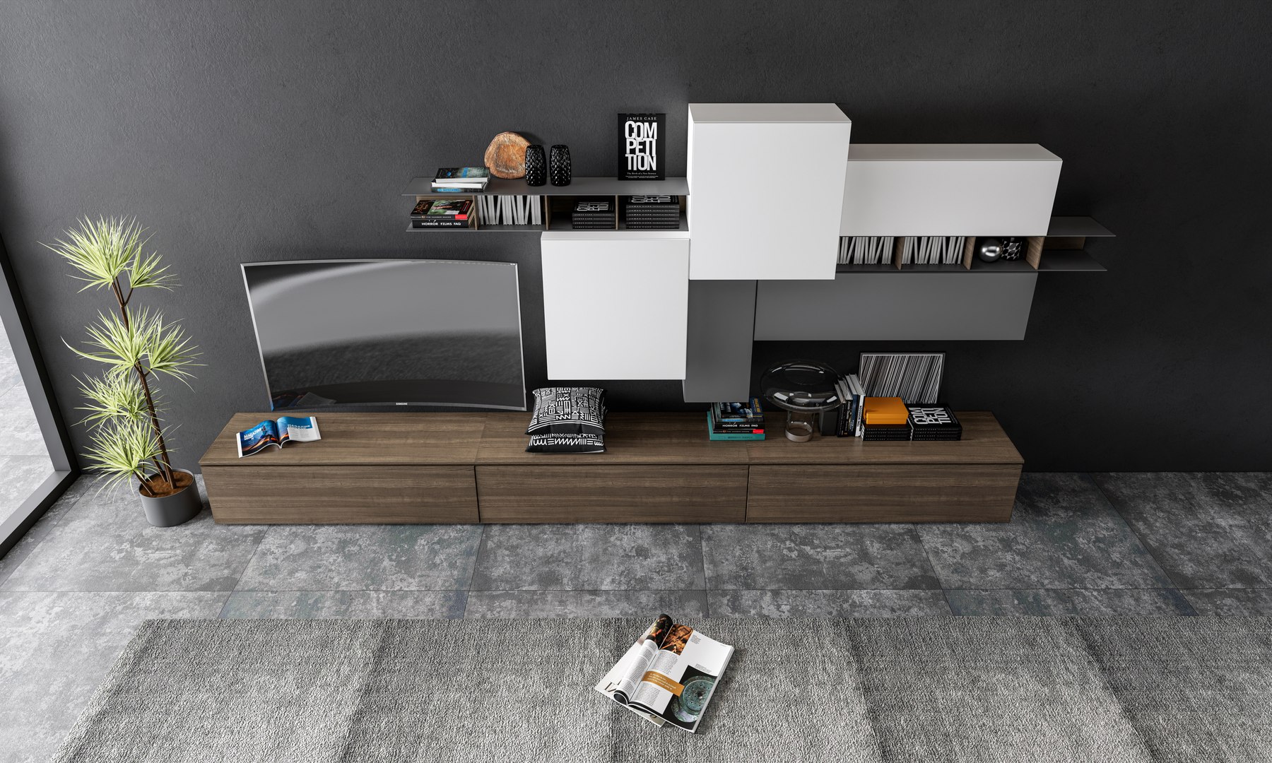 3D model Modern TV wall unit - TurboSquid 2135751