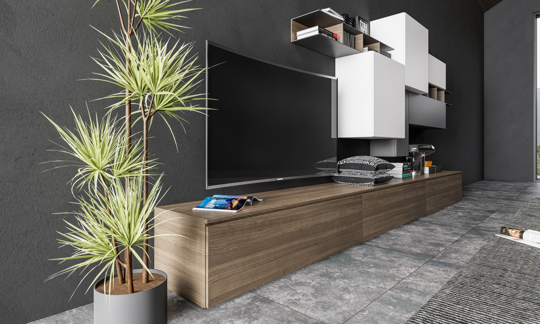 3D model Modern TV wall unit - TurboSquid 2135751