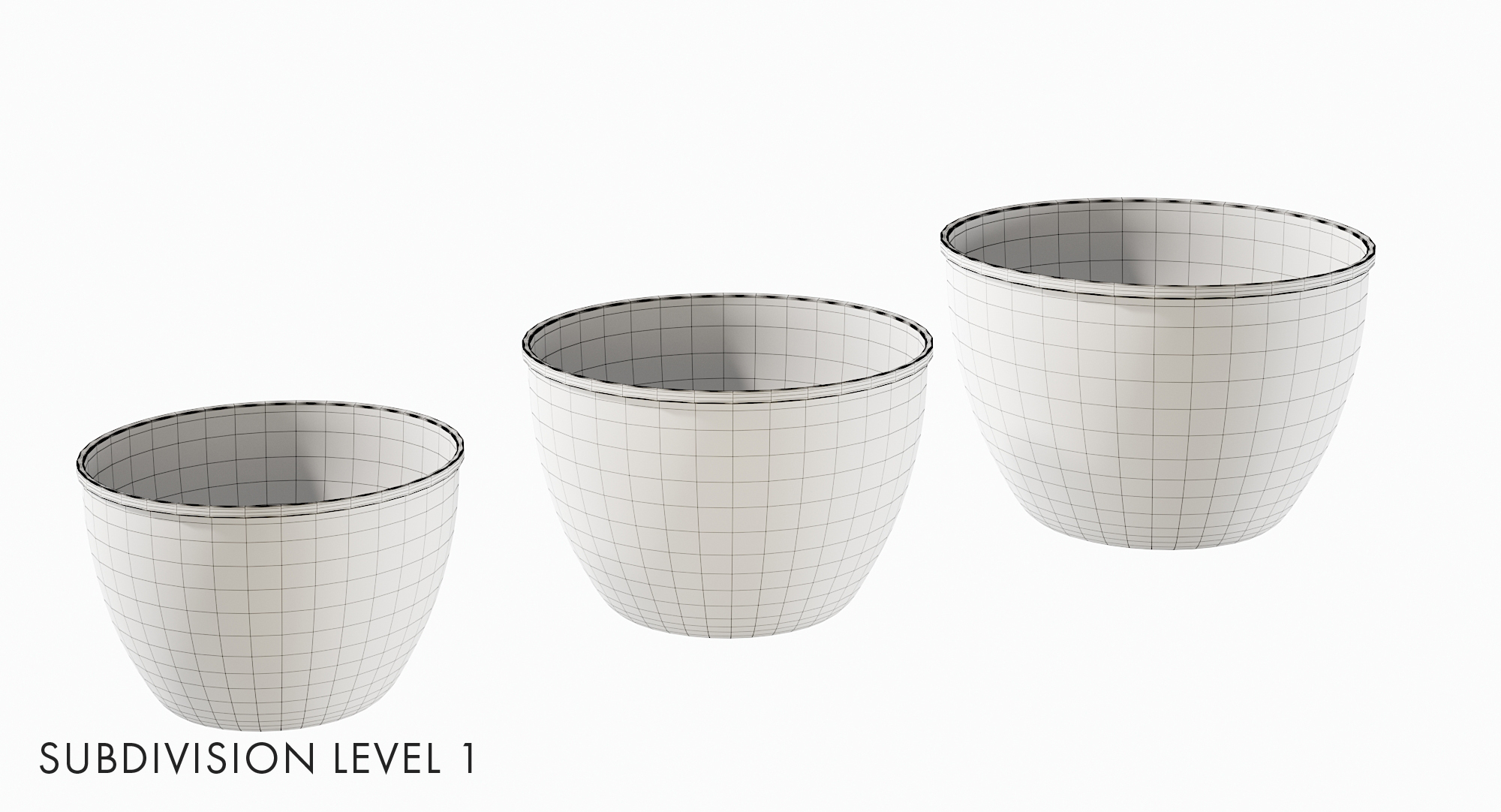 3D realistic carter mixing bowls model - TurboSquid 1444798