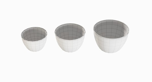 3D realistic carter mixing bowls model - TurboSquid 1444798