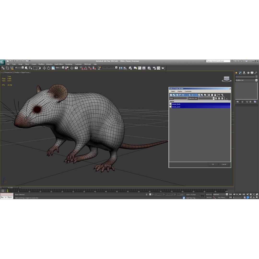 White Mouse 3d Model