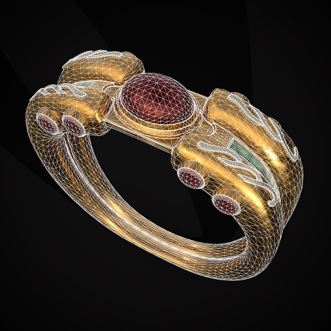 Jeweled Concept Ring 3D Model - TurboSquid 2078192