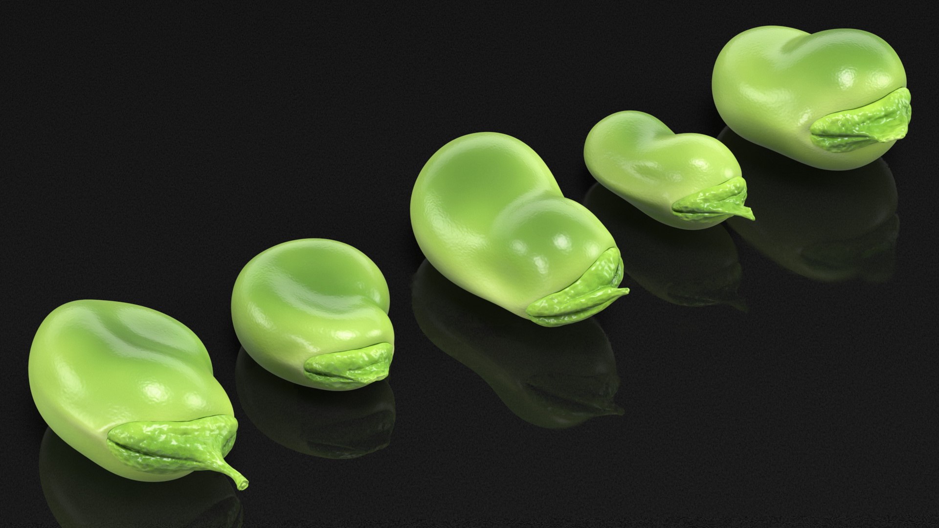 Fresh Broad Beans 3D Model - TurboSquid 1839421