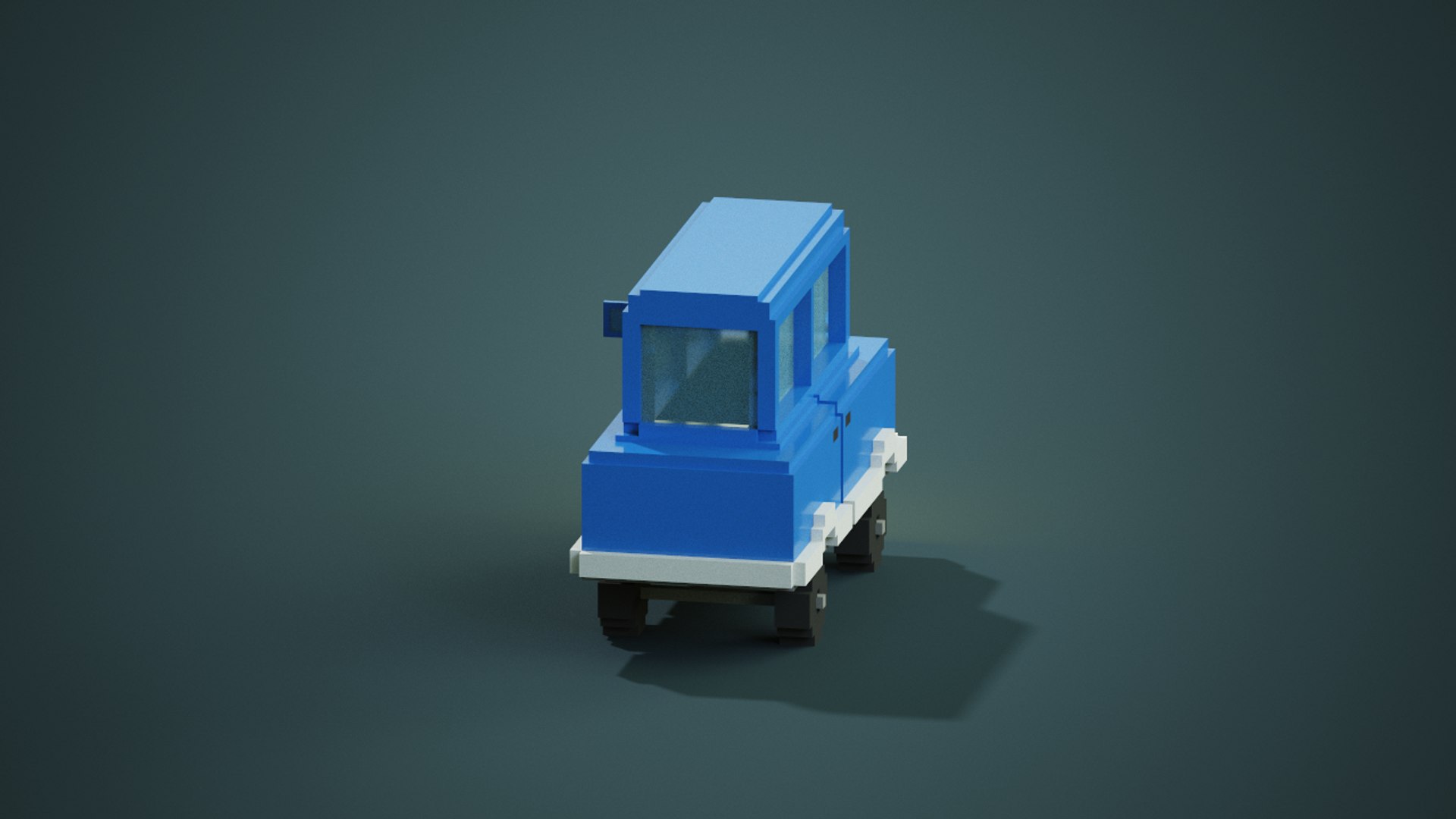 3D blue toy car model - TurboSquid 1648036