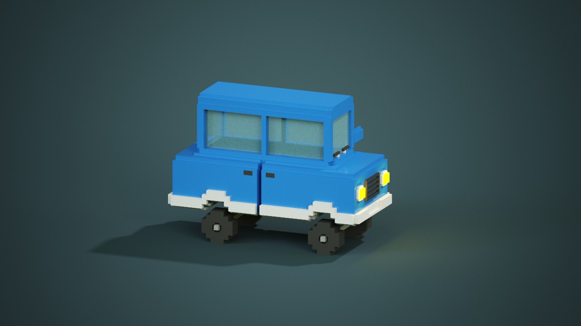 3D blue toy car model - TurboSquid 1648036