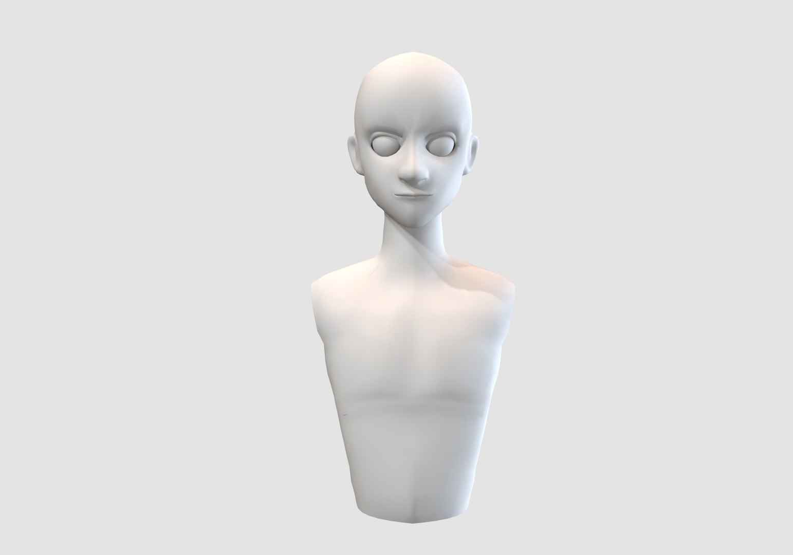 3D male upper body - TurboSquid 1910337