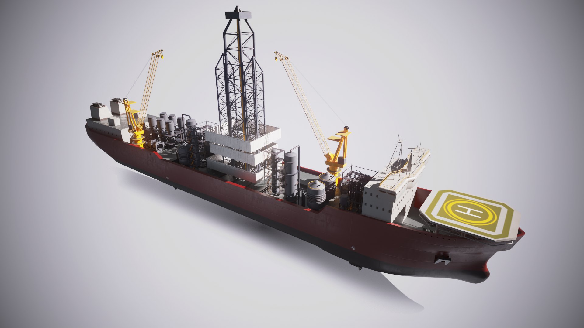 Modern Generic Drill Ship 3D Model - TurboSquid 2264548