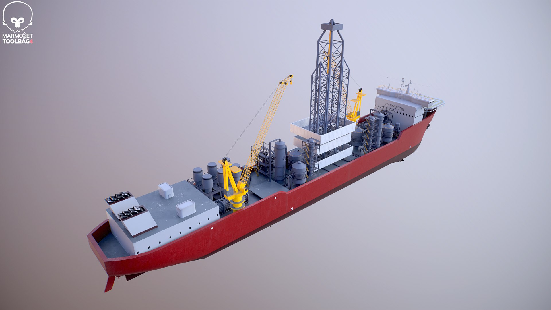 Modern Generic Drill Ship 3D Model - TurboSquid 2264548