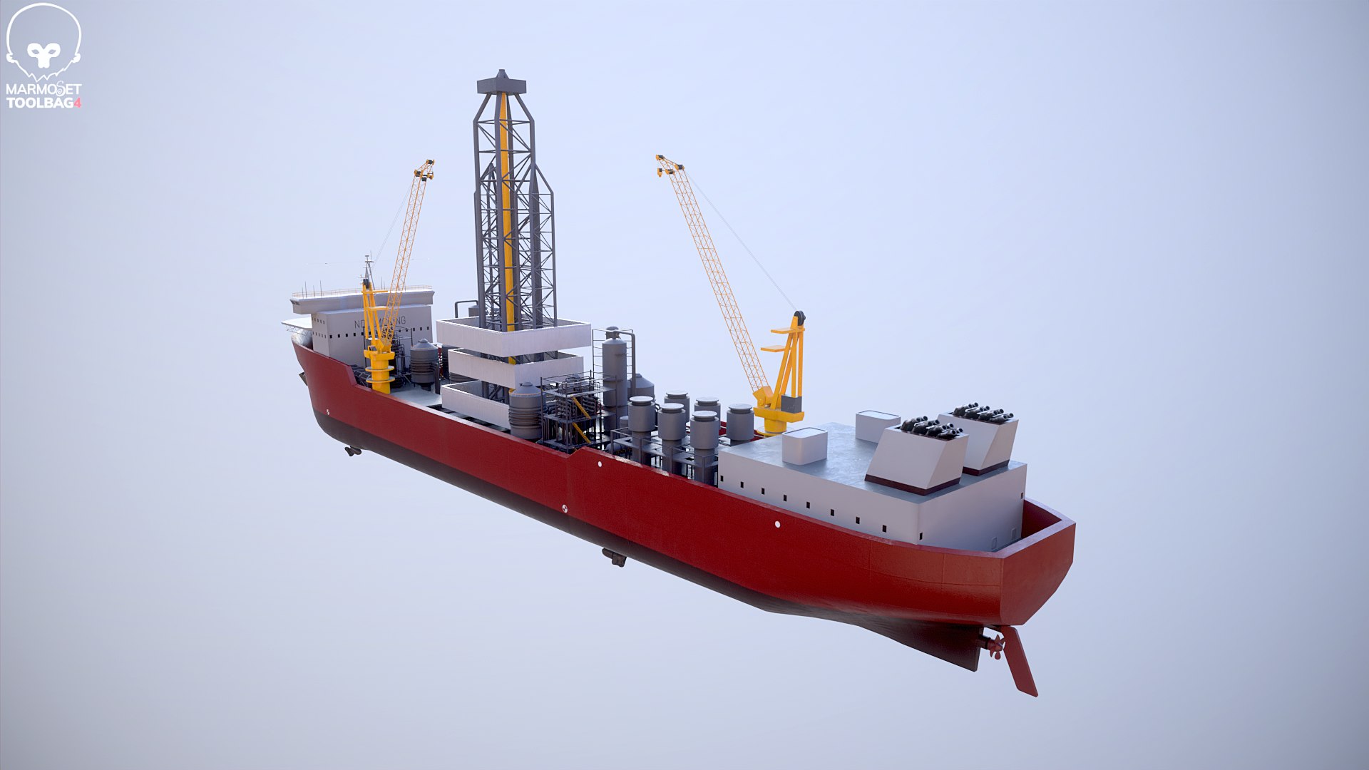 Modern Generic Drill Ship 3D Model - TurboSquid 2264548