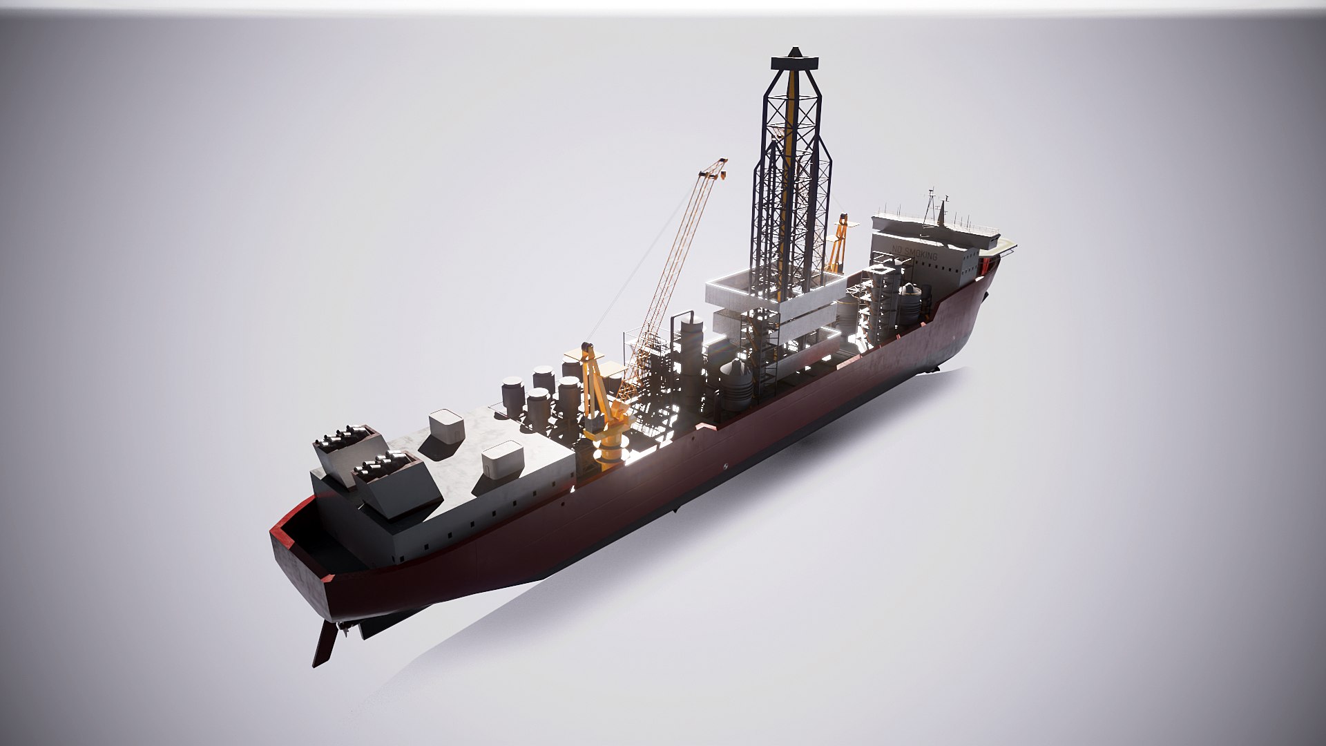 Modern Generic Drill Ship 3D Model - TurboSquid 2264548