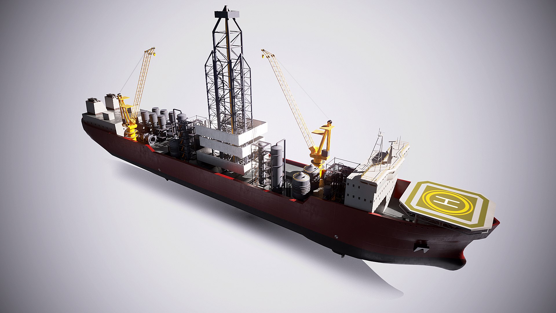 Modern Generic Drill Ship 3D Model - TurboSquid 2264548