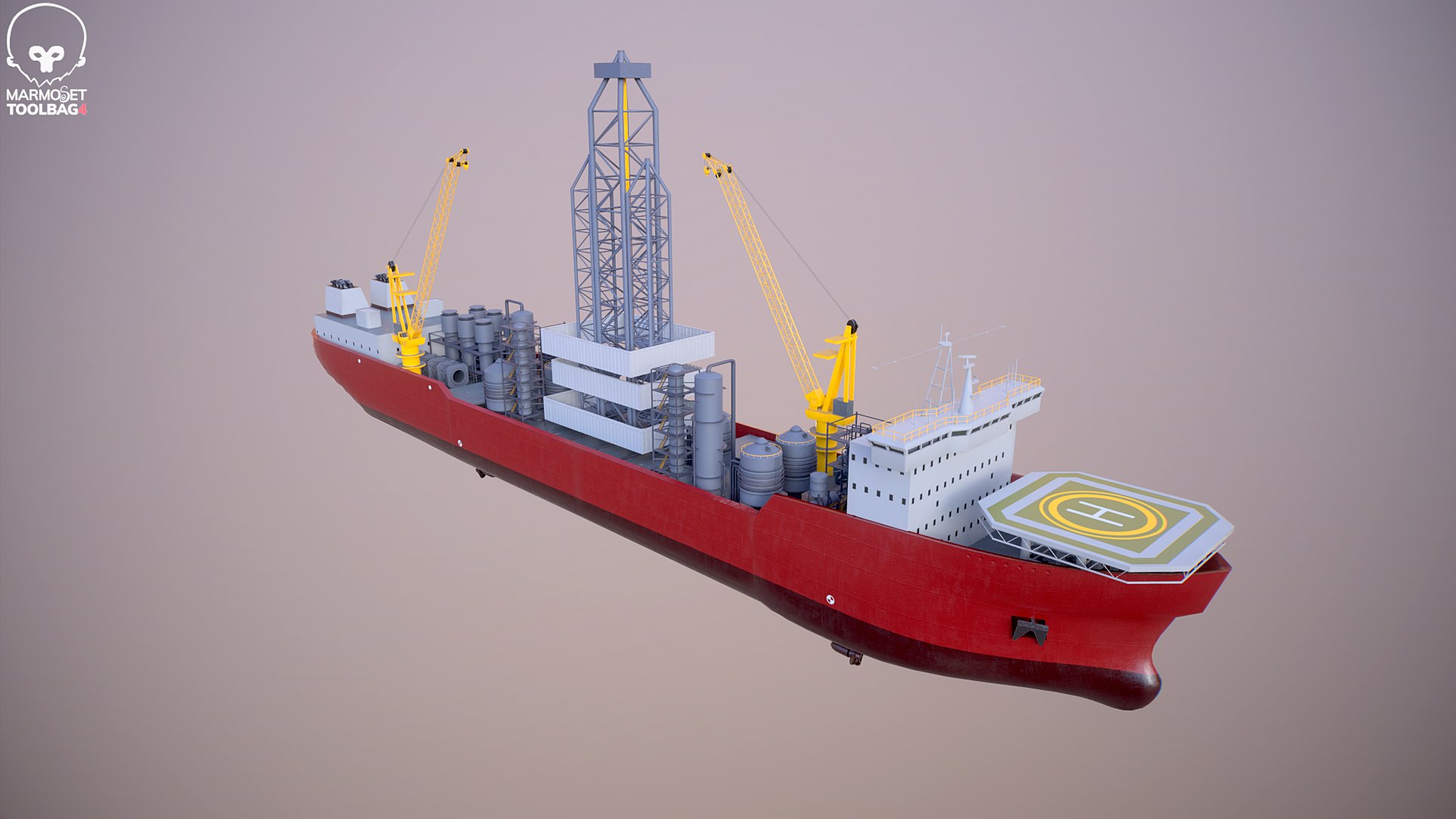 Modern Generic Drill Ship 3D Model - TurboSquid 2264548