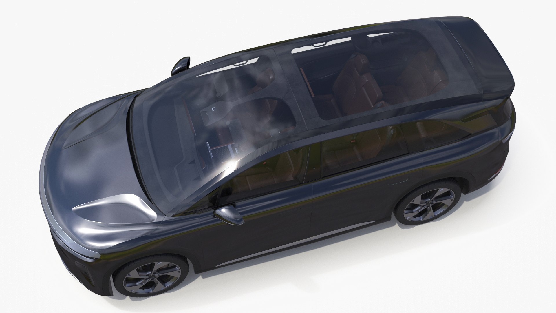 3D Modern Electric SUV Generic Black Lights Off Rigged Model - TurboSquid 2290493