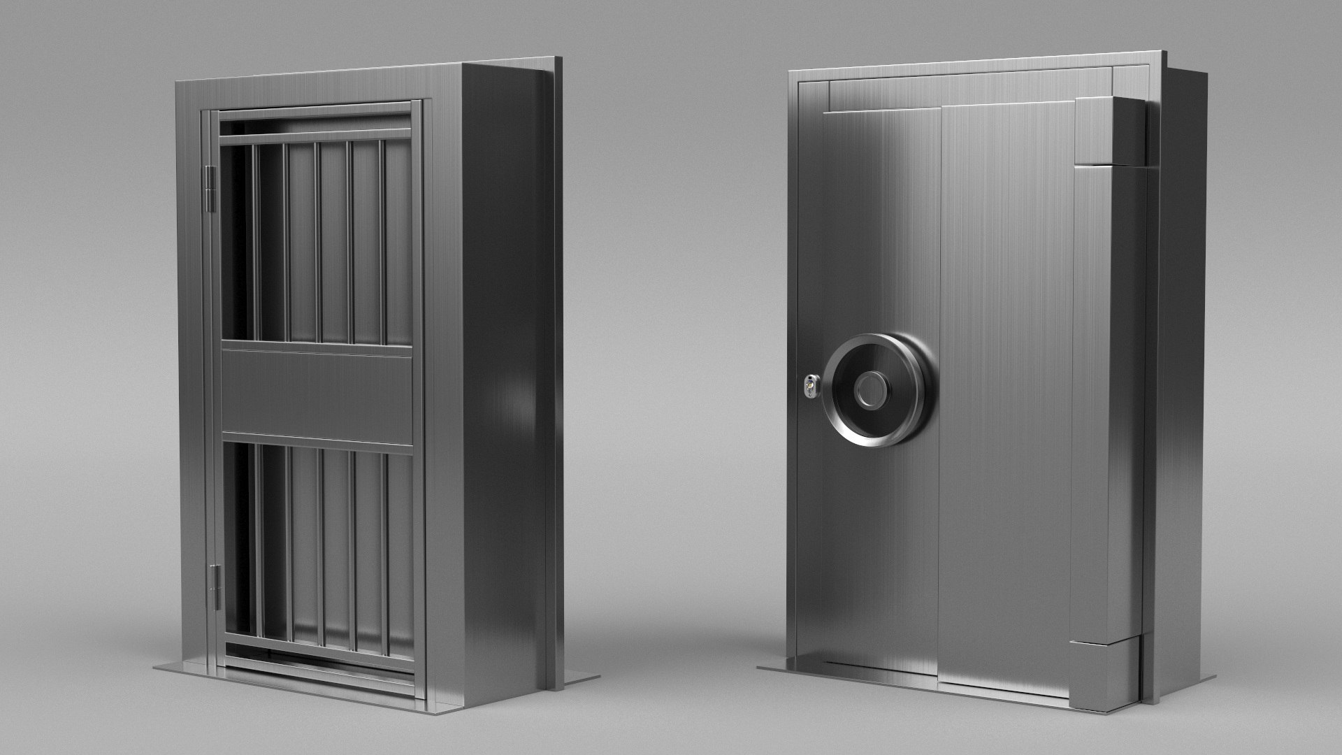3D Vault Door With Biometric FingerLock - TurboSquid 2355250