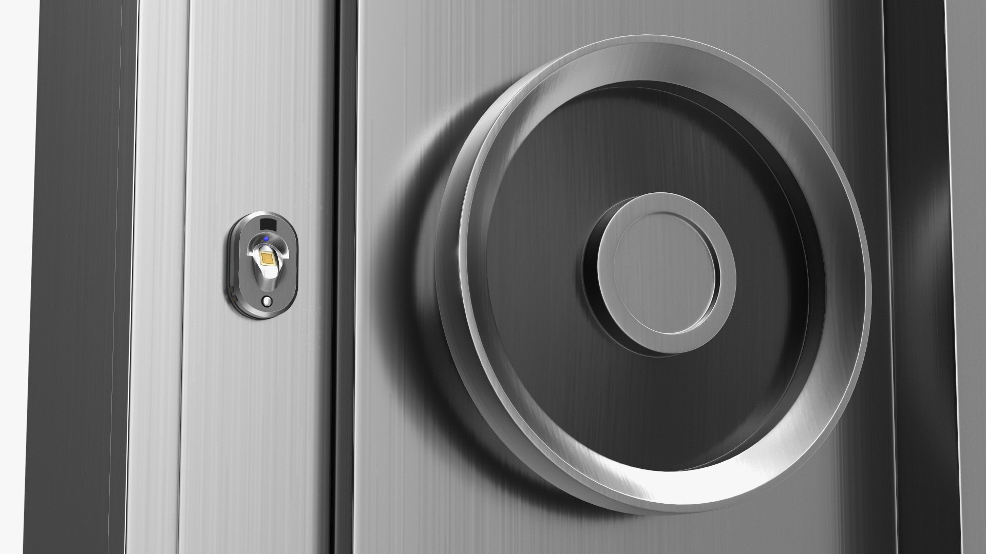 3D Vault Door With Biometric FingerLock - TurboSquid 2355250
