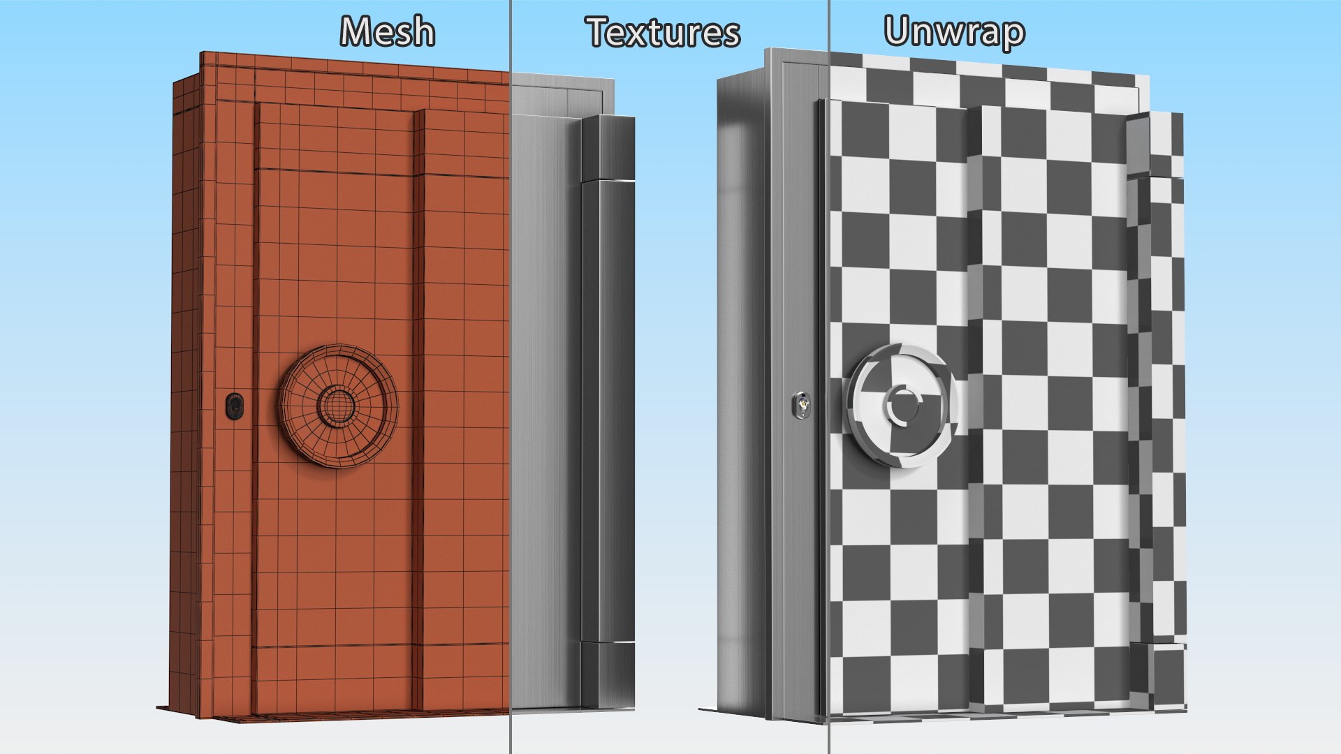 3D Vault Door With Biometric FingerLock - TurboSquid 2355250