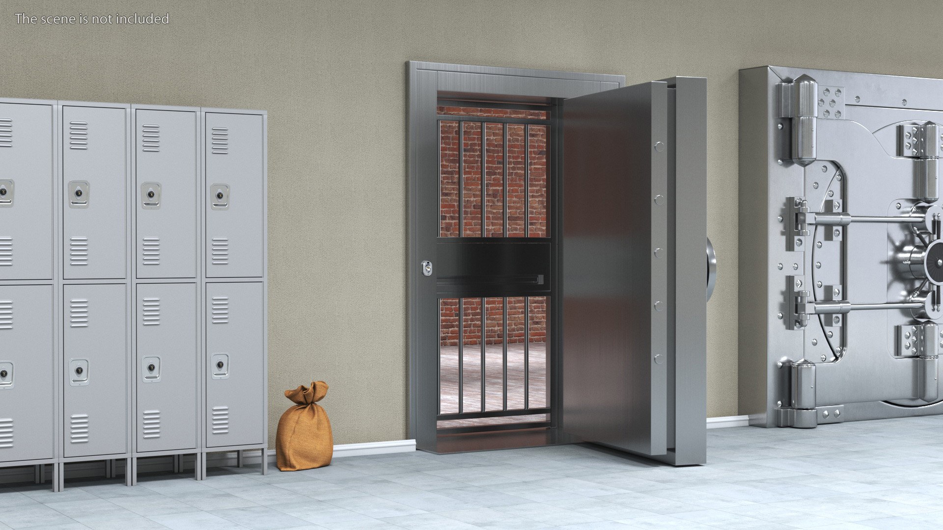 3D Vault Door With Biometric FingerLock - TurboSquid 2355250