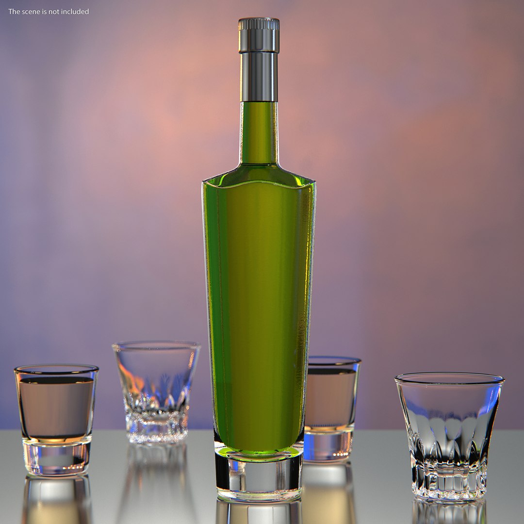 Absinthe Bottle 3D Model - TurboSquid 1648643