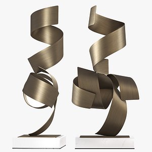 3D Contour Modern Figure Floor Sculpture - TurboSquid 2289317