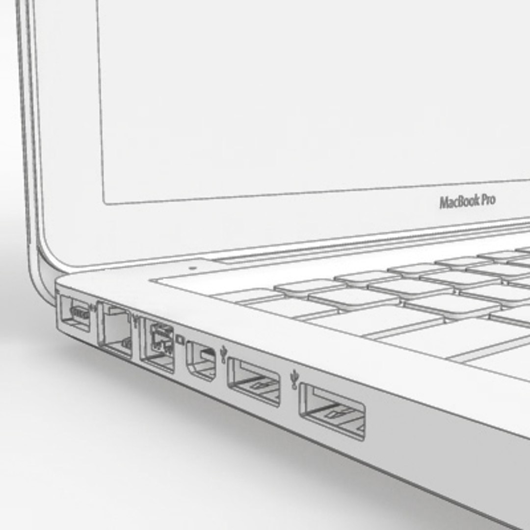 3d Apple Macbook Pro Led