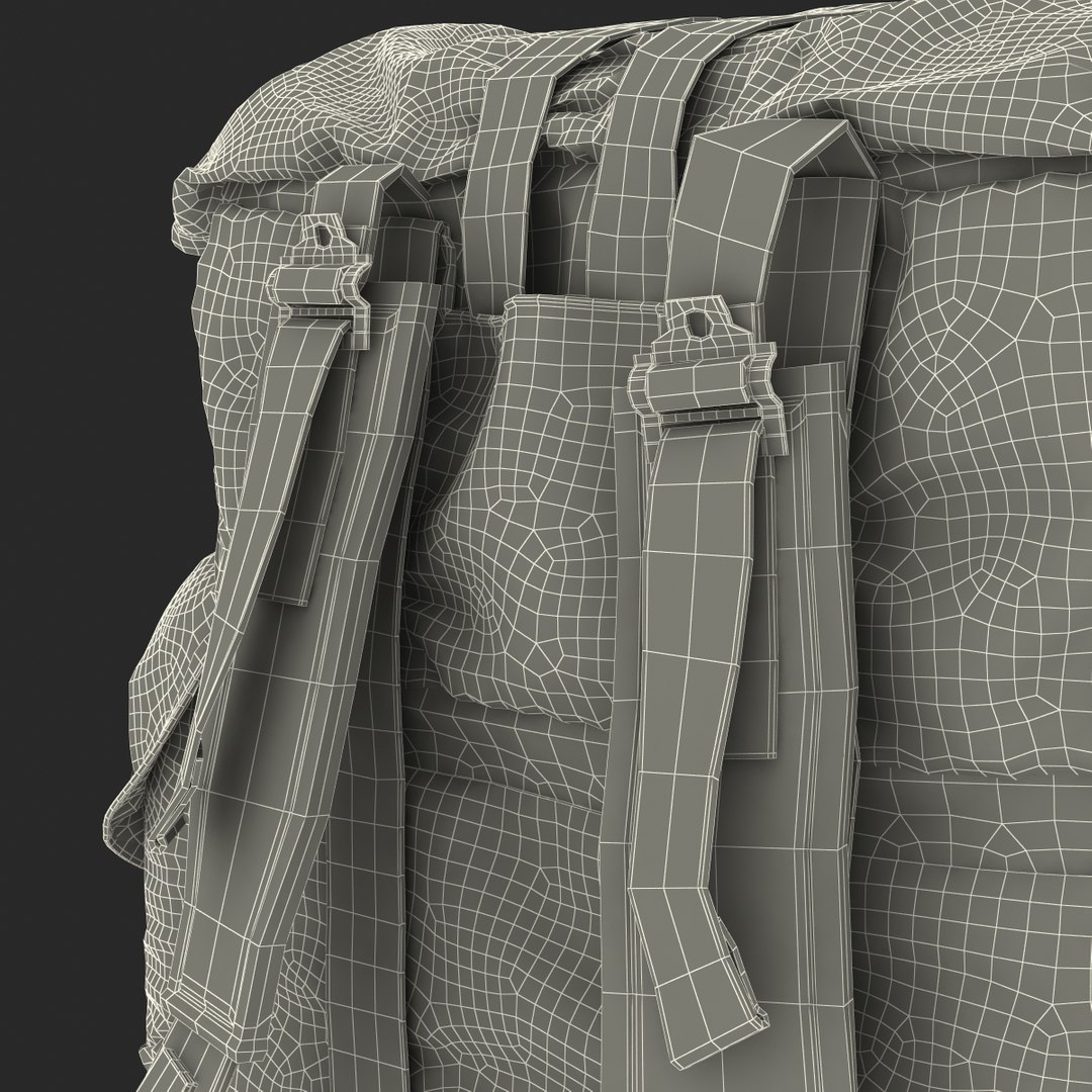 military backpack 2 3d model