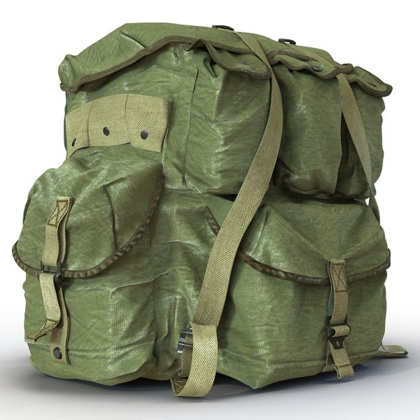 military backpack 2 3d model