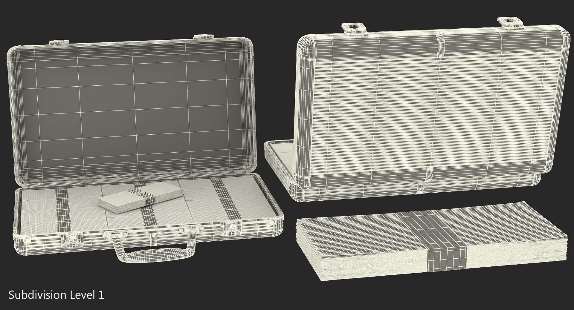 Aluminum Case Money 3D Model - TurboSquid 1232642