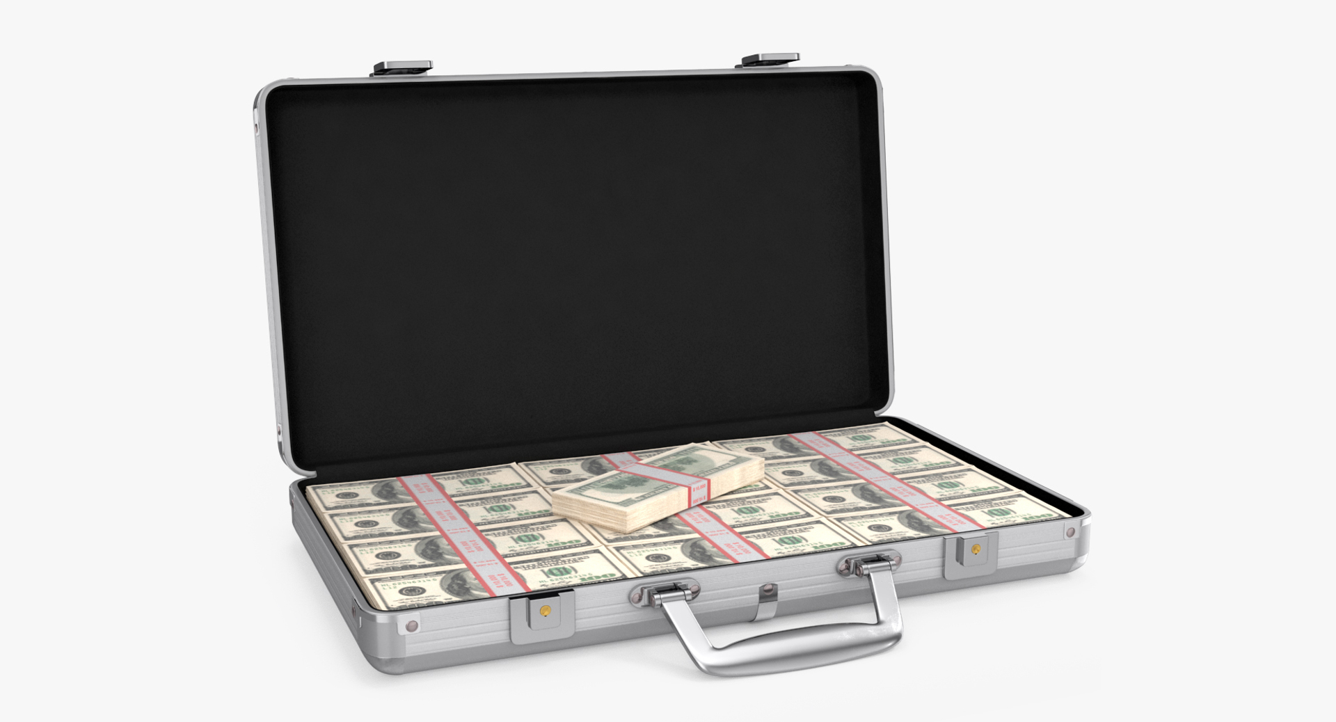 Aluminum case money 3D model - TurboSquid 1232642