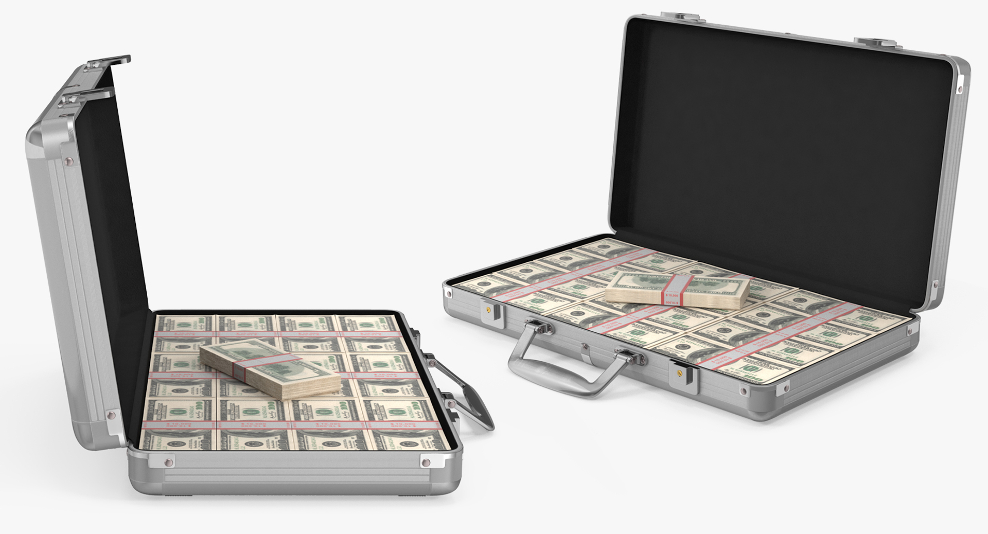 Aluminum case money 3D model - TurboSquid 1232642