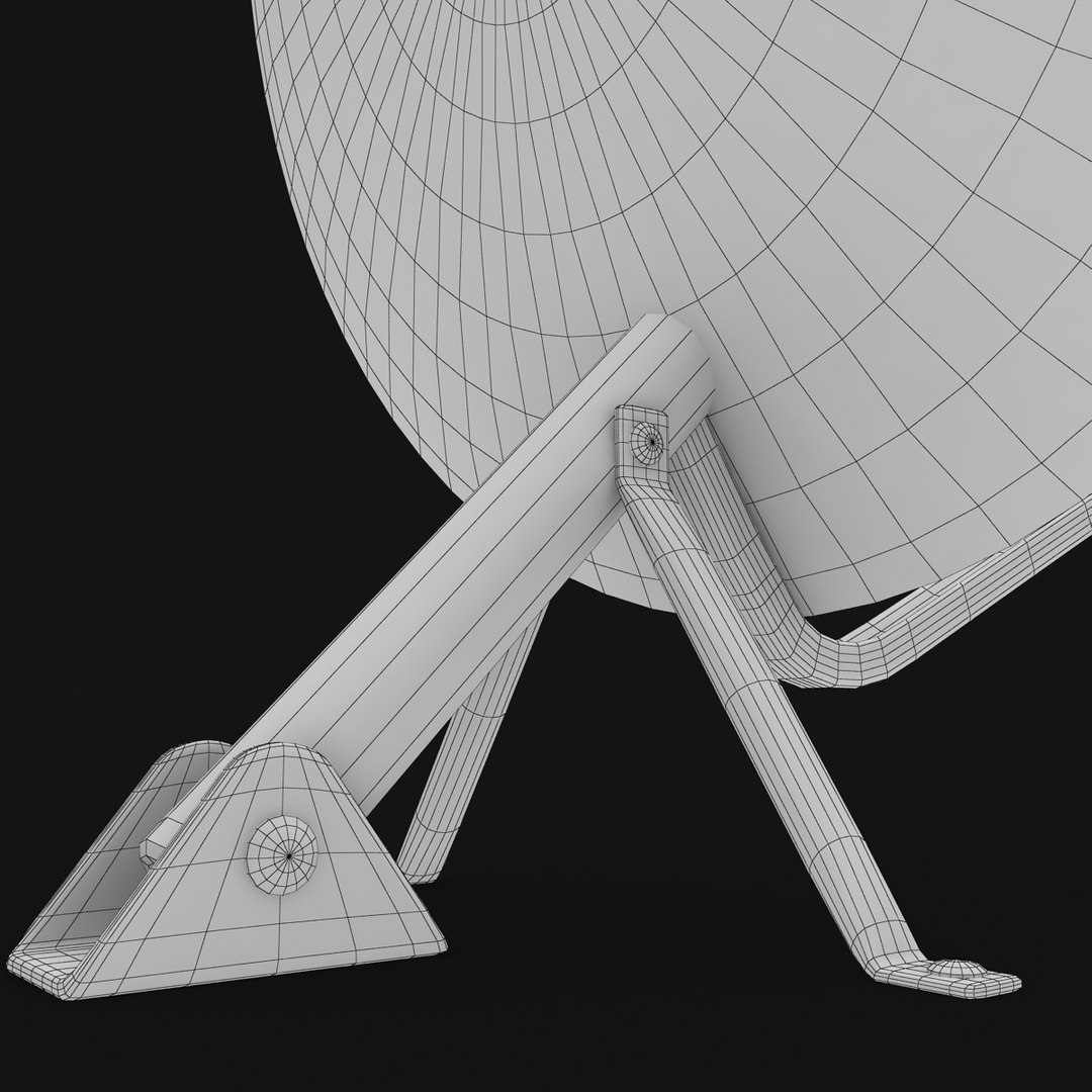 3d model realistic home satellite dish